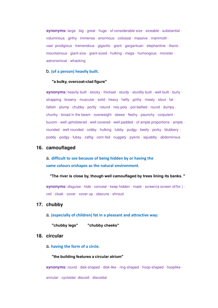 [Printable] Descriptive Words: Sight Sensory Words – Shi-Lei Wang