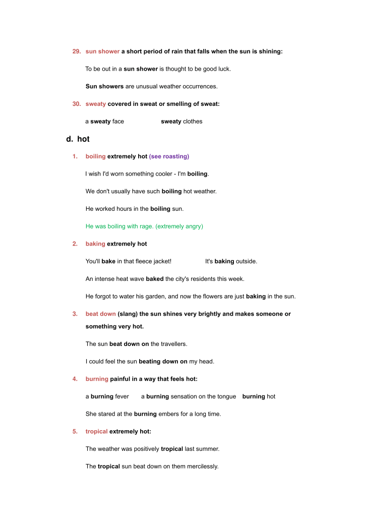 [Printable] Descriptive Words: Touch Sensory Words – Shi-Lei Wang