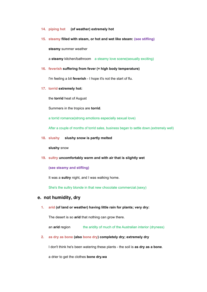 [Printable] Descriptive Words: Touch Sensory Words – Shi-Lei Wang