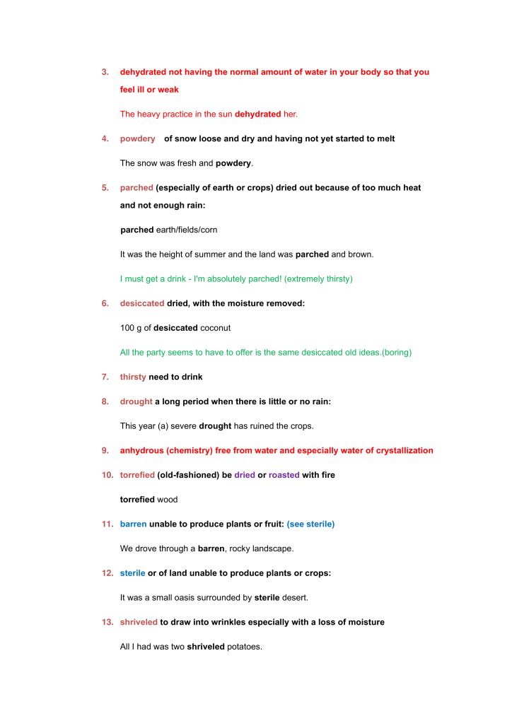 [Printable] Descriptive Words: Touch Sensory Words – Shi-Lei Wang