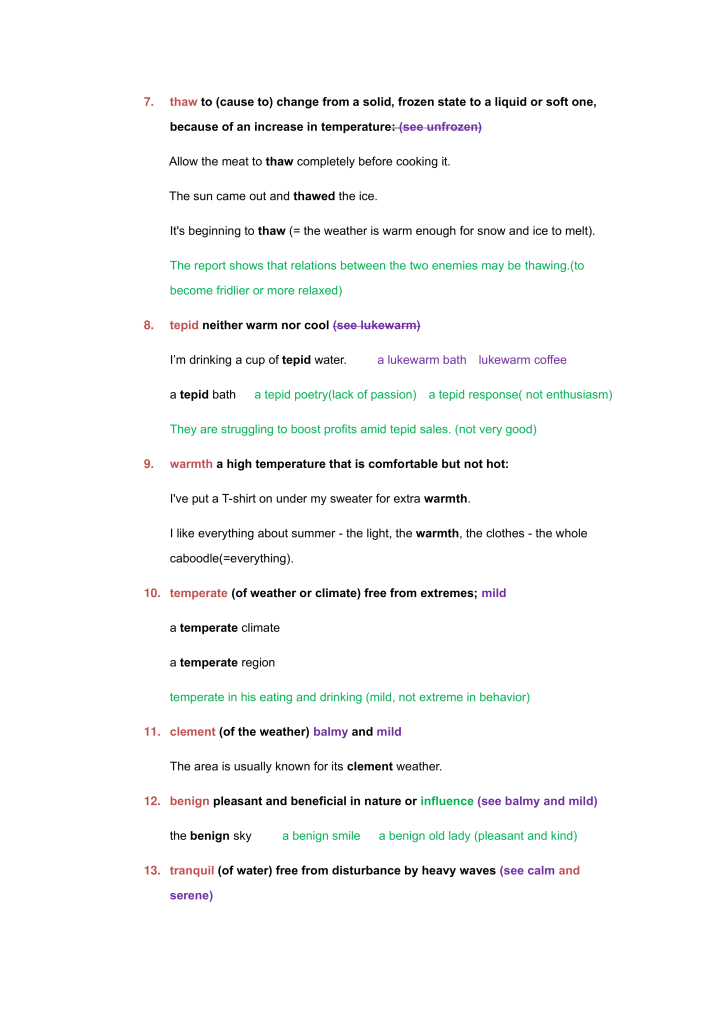 [Printable] Descriptive Words: Touch Sensory Words – Shi-Lei Wang