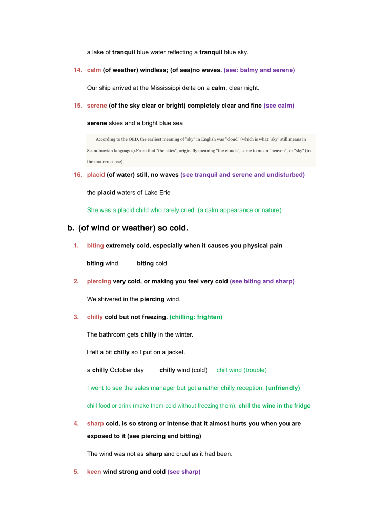 [Printable] Descriptive Words: Touch Sensory Words – Shi-Lei Wang