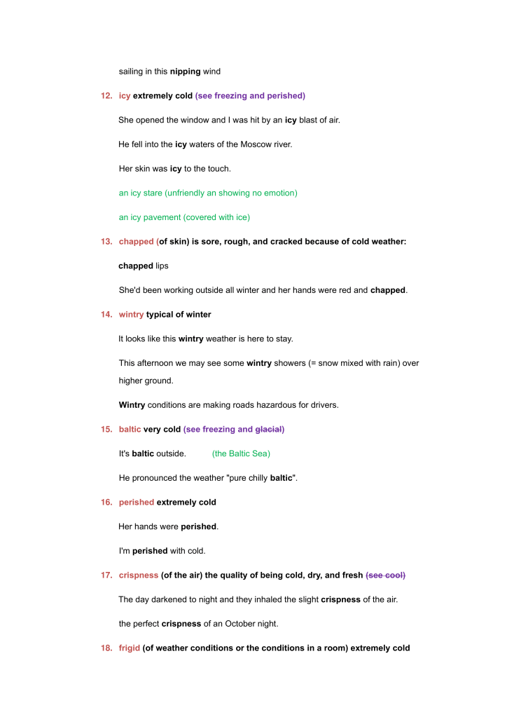 [Printable] Descriptive Words: Touch Sensory Words – Shi-Lei Wang