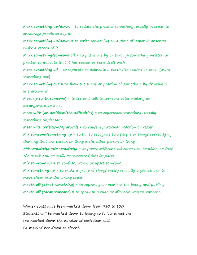 [Printable] Phrasal Verb List pdf – part 4 – Shi-Lei Wang – Language ...